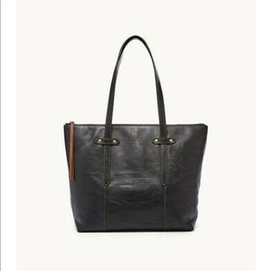 Fossil | Bags | Fossil Felicity Black Leather Tote | Poshmark